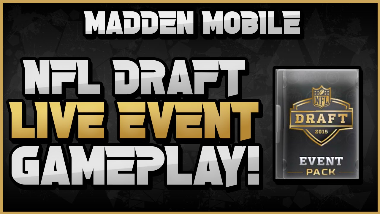 Madden Mobile - NFL Draft Live Event Gameplay! - YouTube