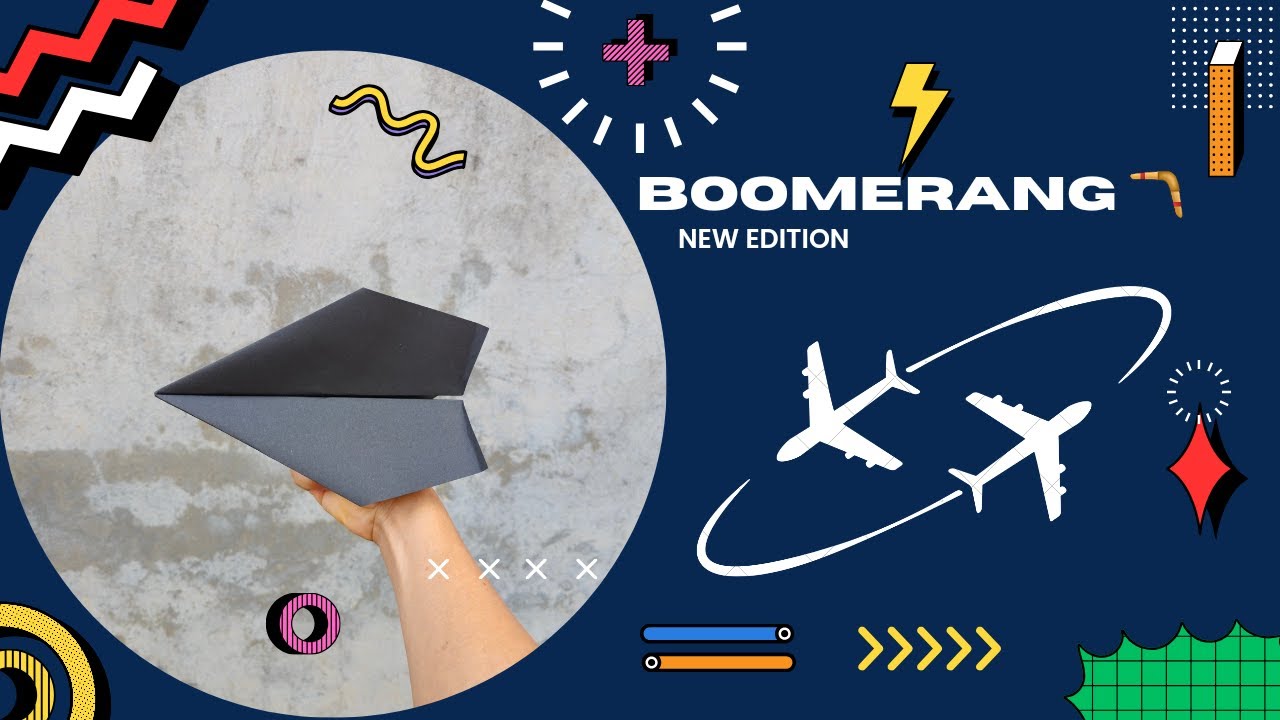 Step-by-step how to make a paper airplane boomerang - YouTube