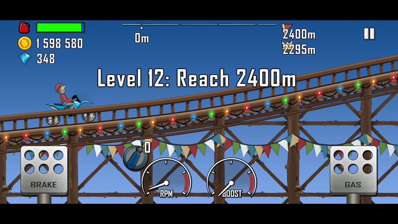 hill climb racing roller coaster stage - YouTube