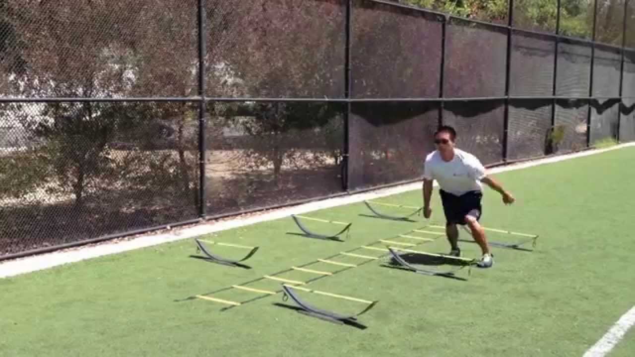 Footwork/Plyo Drills: Hurdle Squat Jump-Ladder Crossover | Sweat City ...