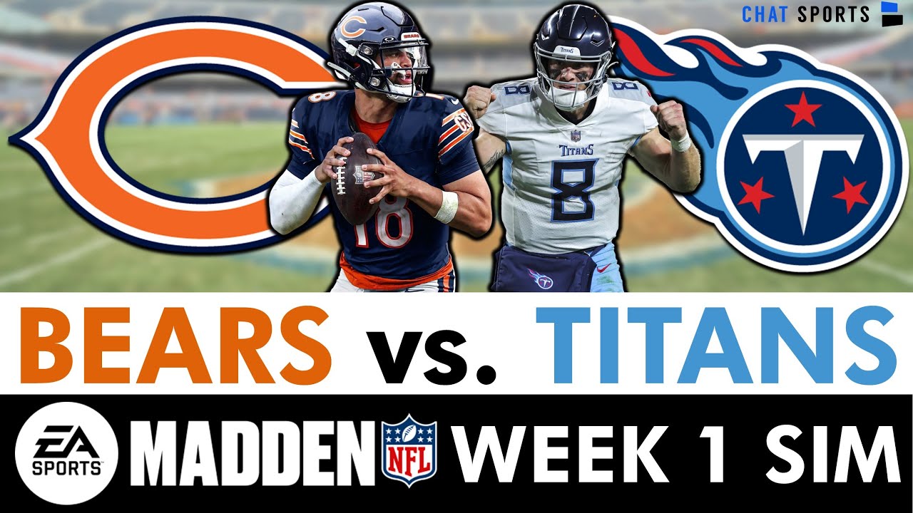 Bears vs. Titans Madden Simulation For NFL Week 1 | Caleb Williams ...