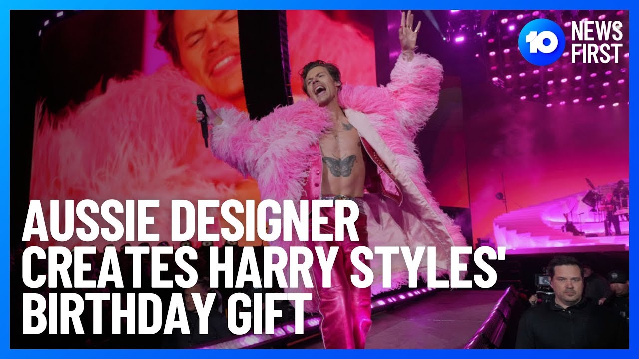 QLD Designer Creates Harry Styles' Birthday Gift | 10 News First - YouTube