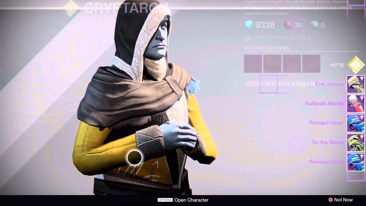 Destiny - Opening 42 legendary/sublime engrams @ 323 Light - YouTube