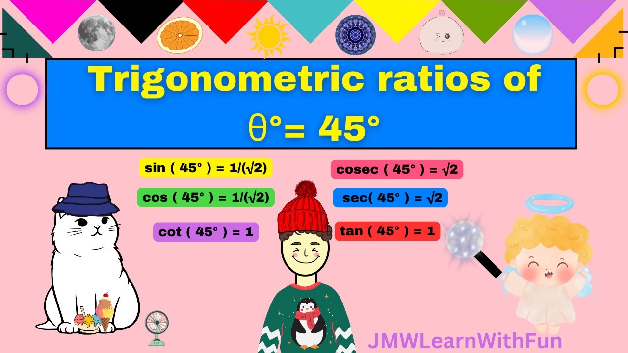 Trigonometric ratios of 45° - YouTube