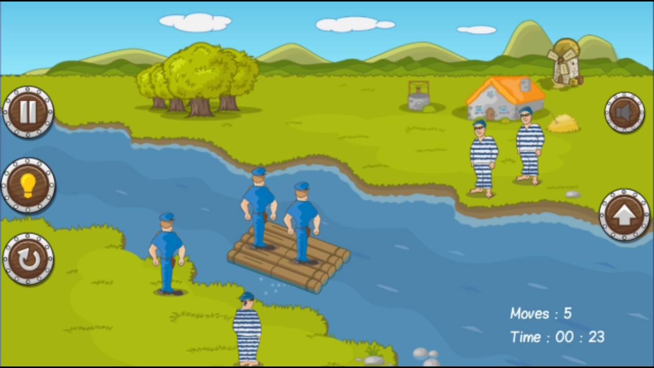 River Crossing : Logic Puzzles - 3 policemen Walkthrough /playthrough ...