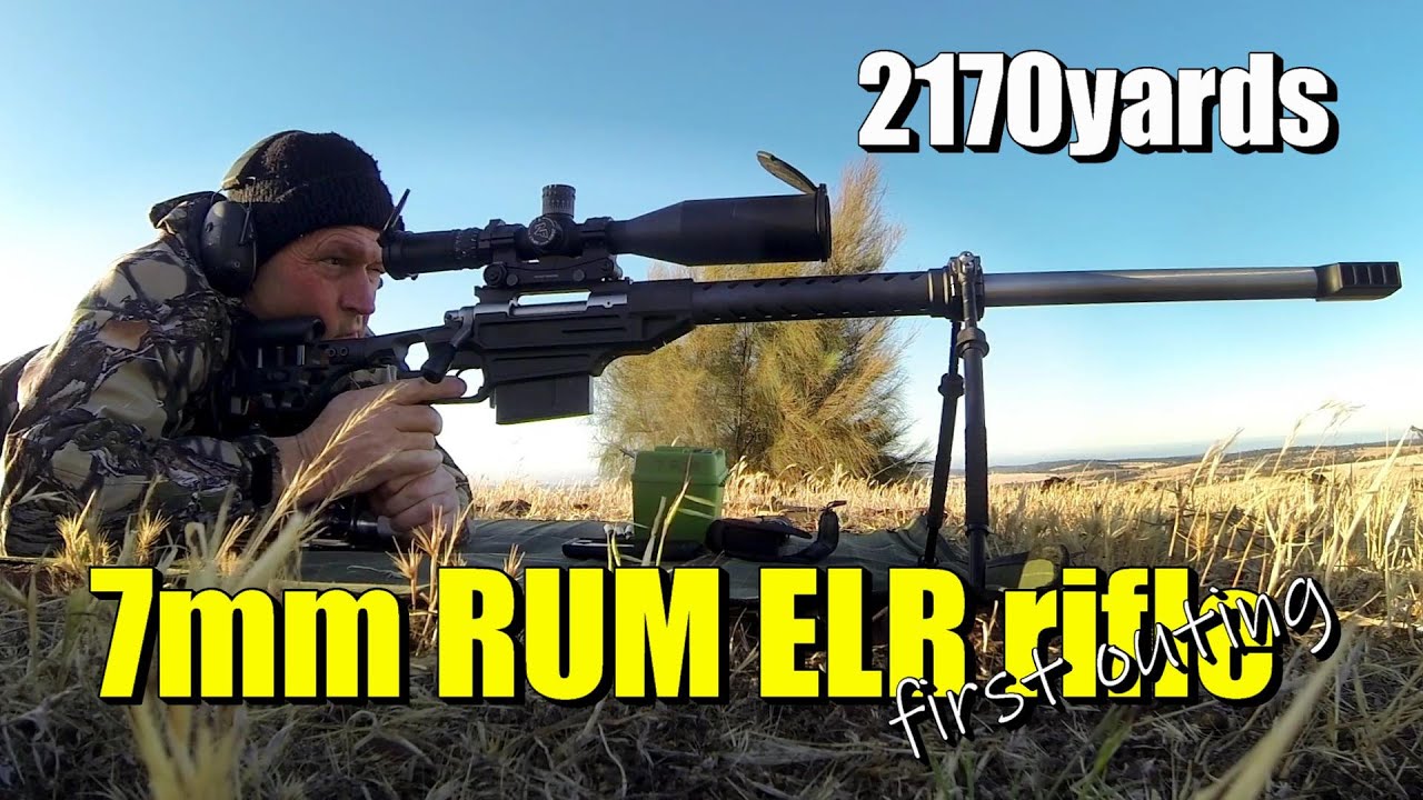 7mm Rum ELR rifle, first shots (2170yards) - YouTube