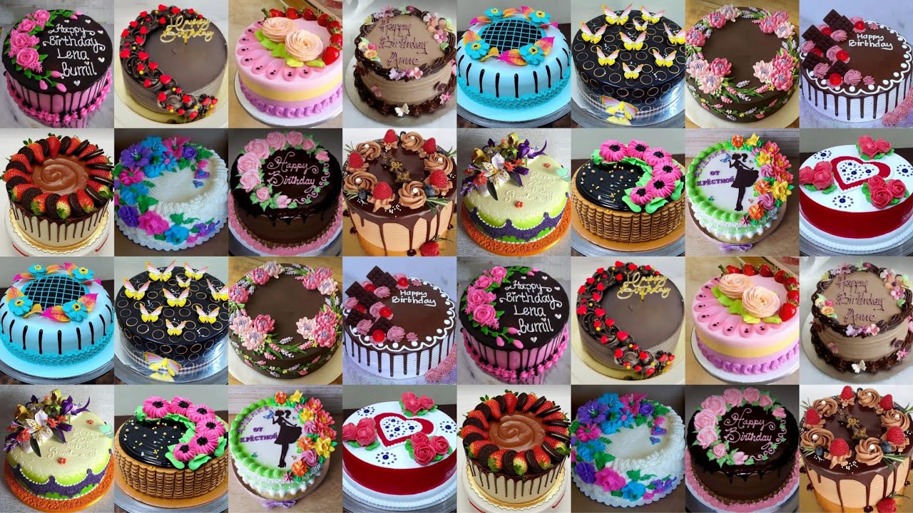🌈🌀Beautiful Round Shape Cake Designs/Birthday Cake/Cake Design/Simple ...
