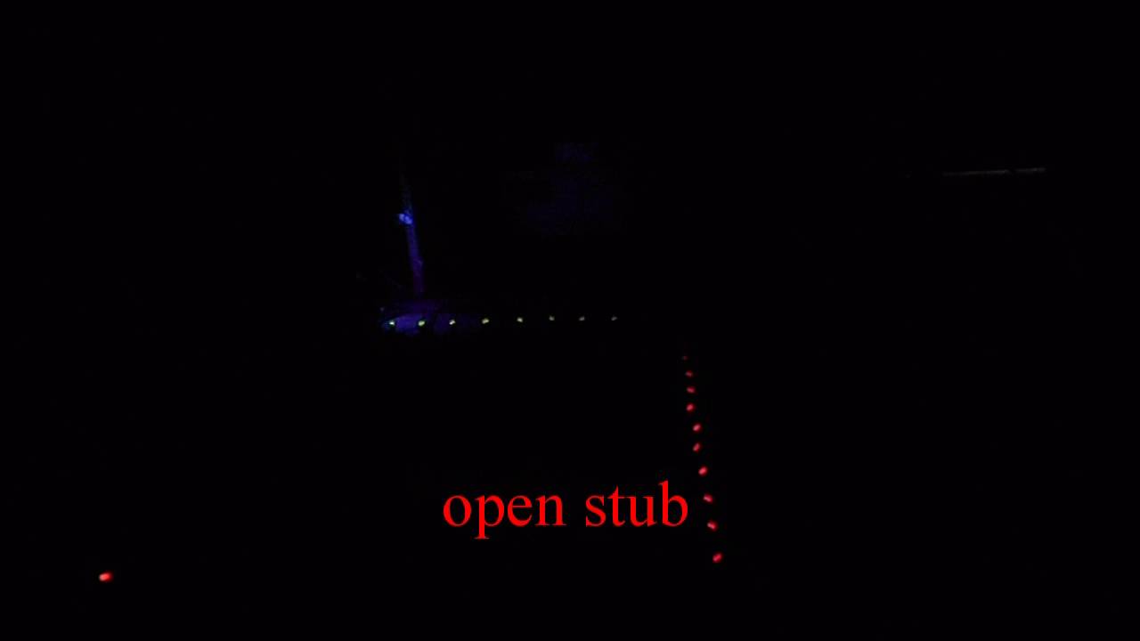 one quarter wavelength open stub and short stub - YouTube