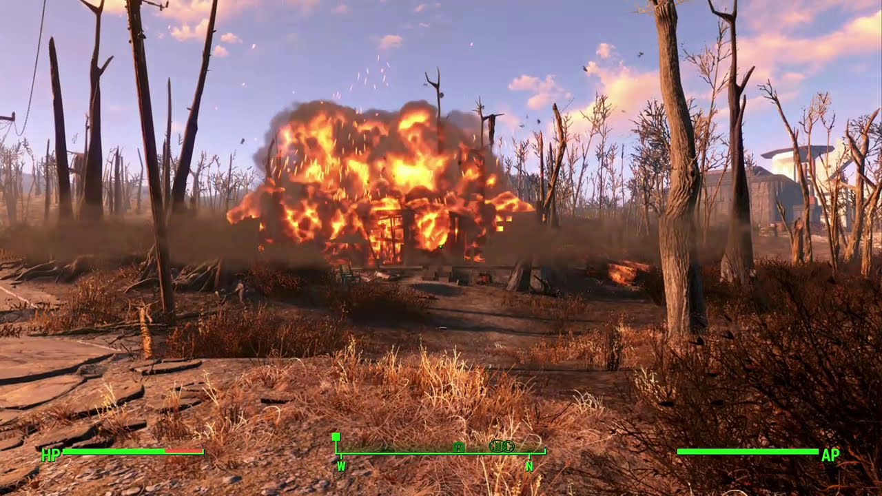 Fallout 4: Explosion at Moonshiner’s shack - YouTube