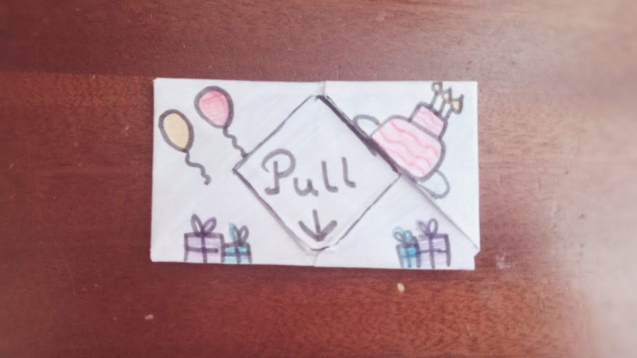How To Make A Pull Tab Card With An A4 Size Paper YouTube How To Make A Pull Tab Card With An A4 Size Paper YouTube