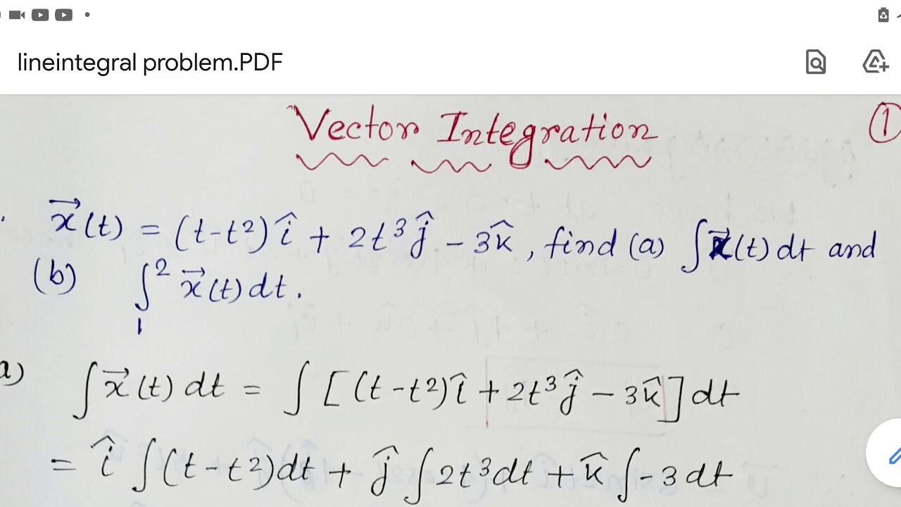 Line Integration problems and solutions - YouTube