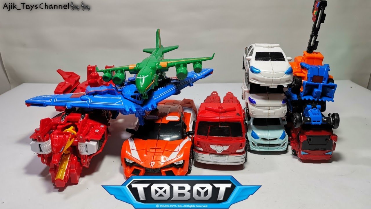 Transform and combine mini Tobot toys into Tobot Robot Detective Galaxy ...