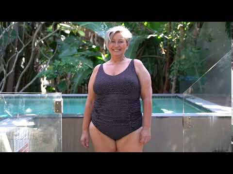 Raphael Underwire Polka Dot Black One Piece for Plus Sizes | Sequins and Sand