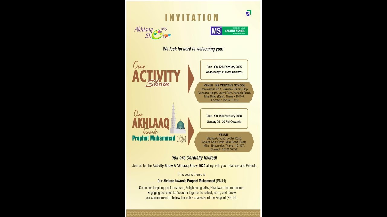 ACTIVITY SHOW || MS CREATIVE SCHOOL || MIRA ROAD || 12th FEBRUARY 2025 ...