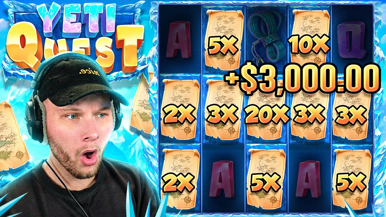 *NEW* YETI QUEST SLOT GOES CRAZY AND PAYS BIG!! (insane bonus hit ...