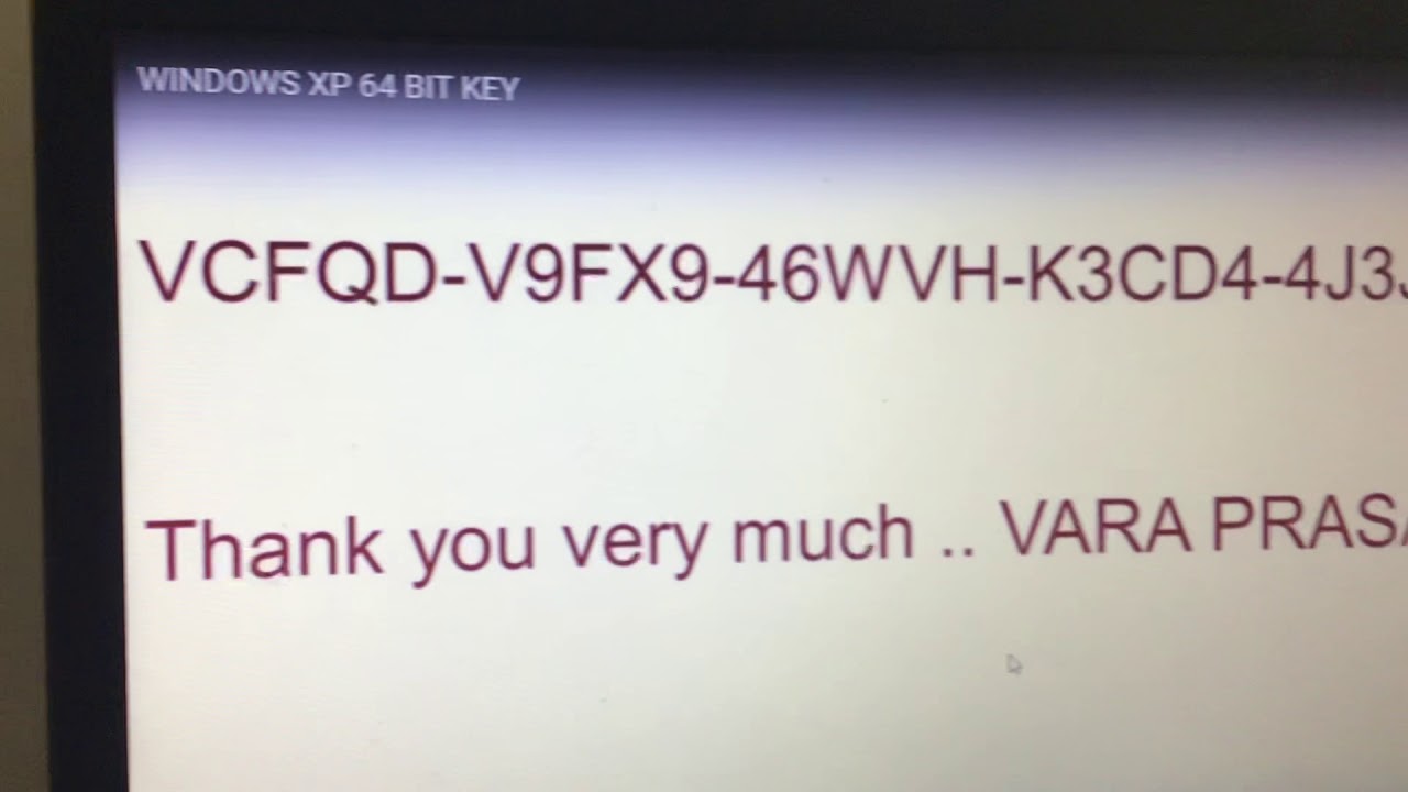 Windows XP product key works 100% (watch carefully) - YouTube