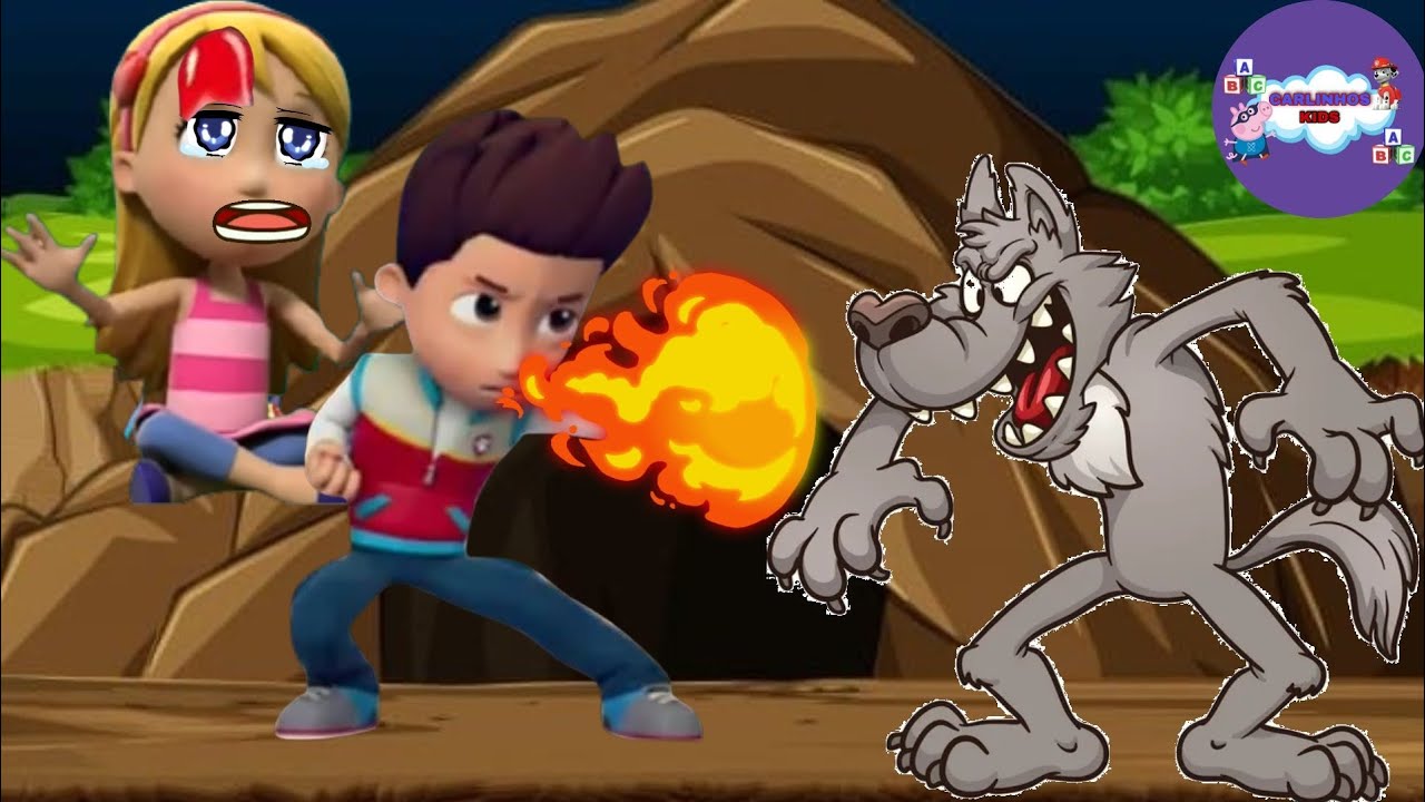 Paw Patrol + lobo mau Miss Polly Had a Dolly Kids Song Leah and JJ Doll ...