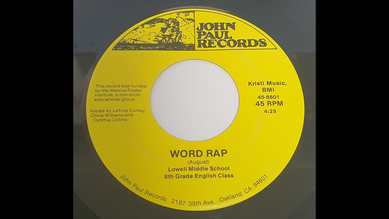 Lowell Middle School 8th Grade English Class - Word Rap (198X) - YouTube