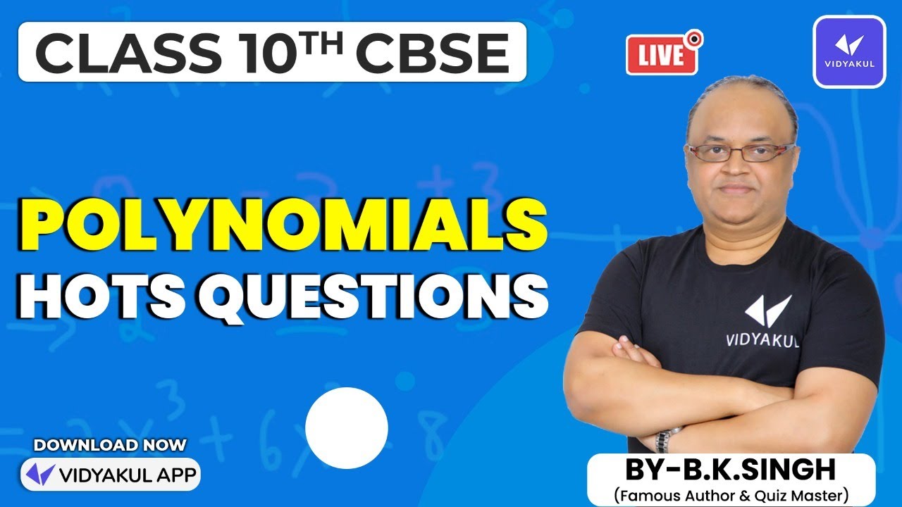 Class 10 maths chapter 2 | Polynomials | Hots Questions | CBSE ...