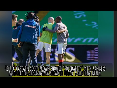 A touching moment when Scott Brown shows his support to Glen Kamara.