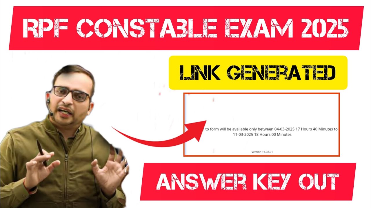 RPF Constable Answer Key 2025 | RPF Constable Answer Key Link Out | RPF ...
