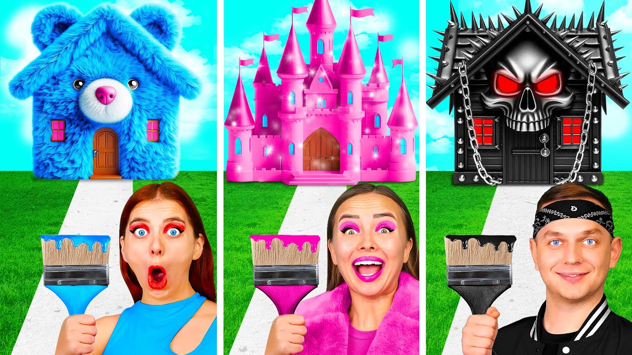 One Colored House Challenge | Funny Moments by Fun Challenge - YouTube