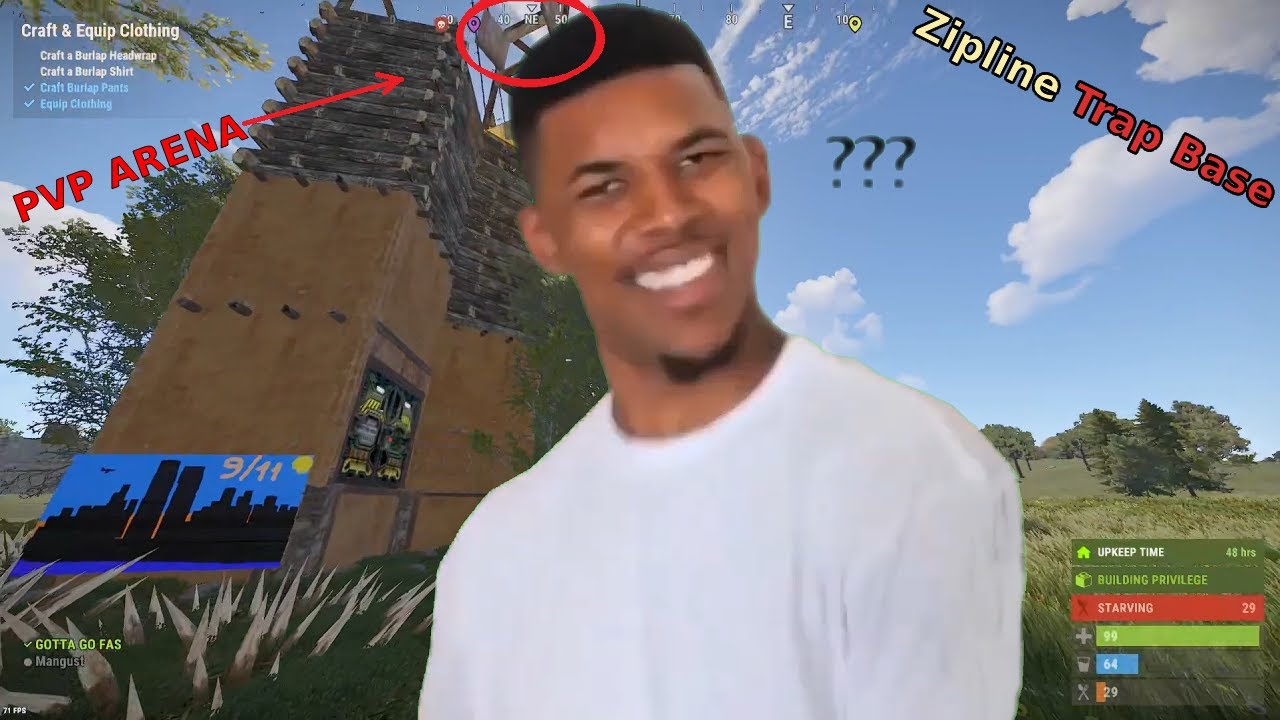 Rust Zipline PVP Arena! EU/UA - YouTube