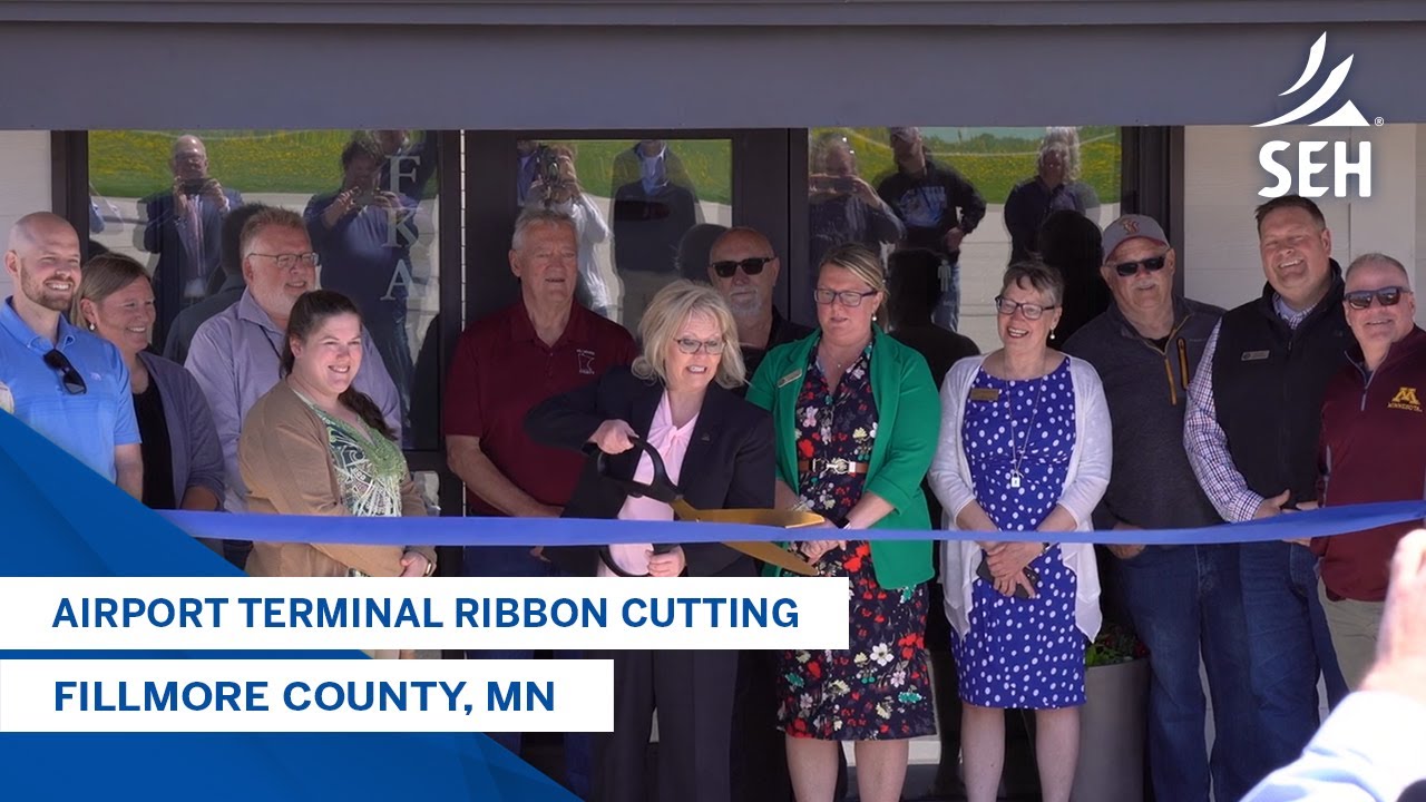Fillmore County Airport Terminal Ribbon Cutting - YouTube