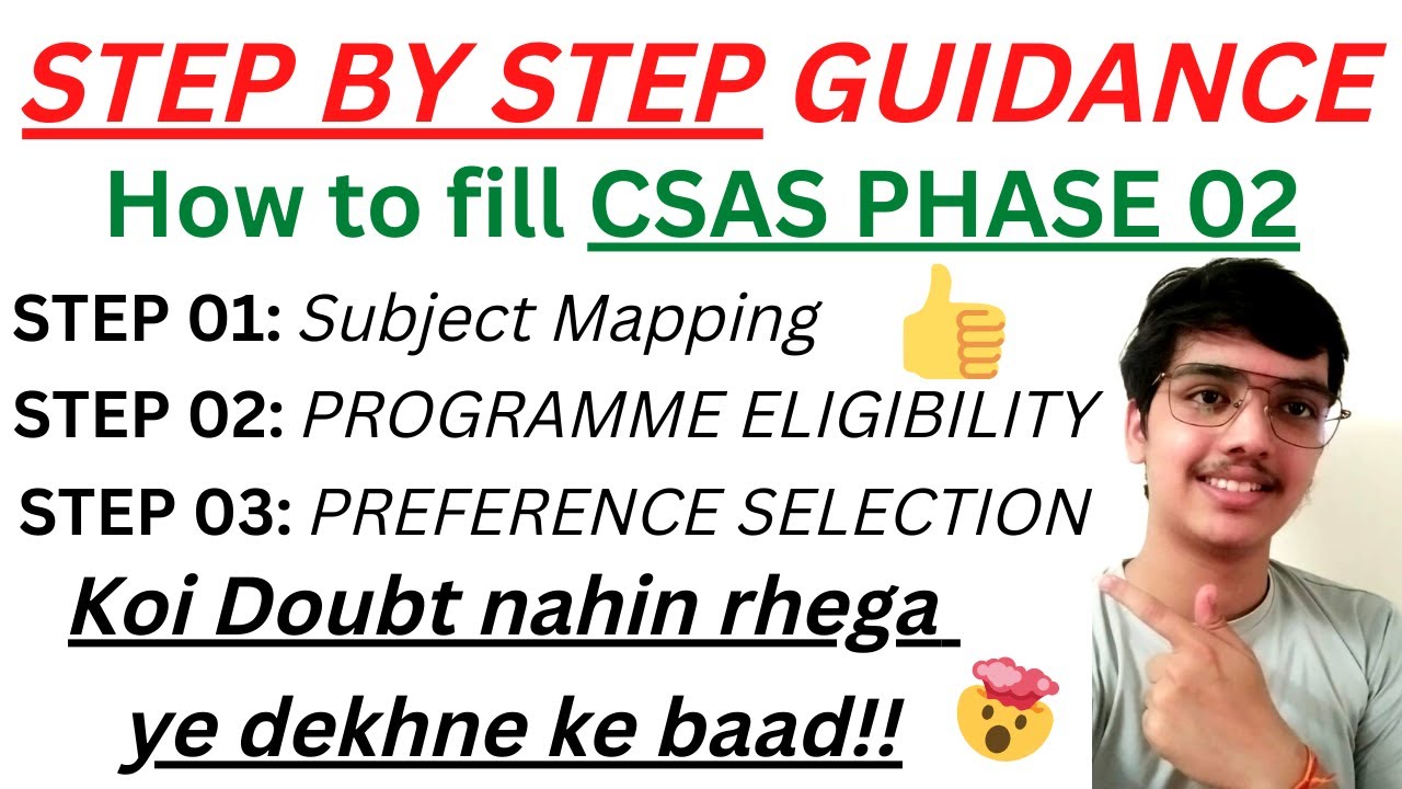 How to fill Delhi University CSAS Phase 02 🔥| DU Preference filling ...