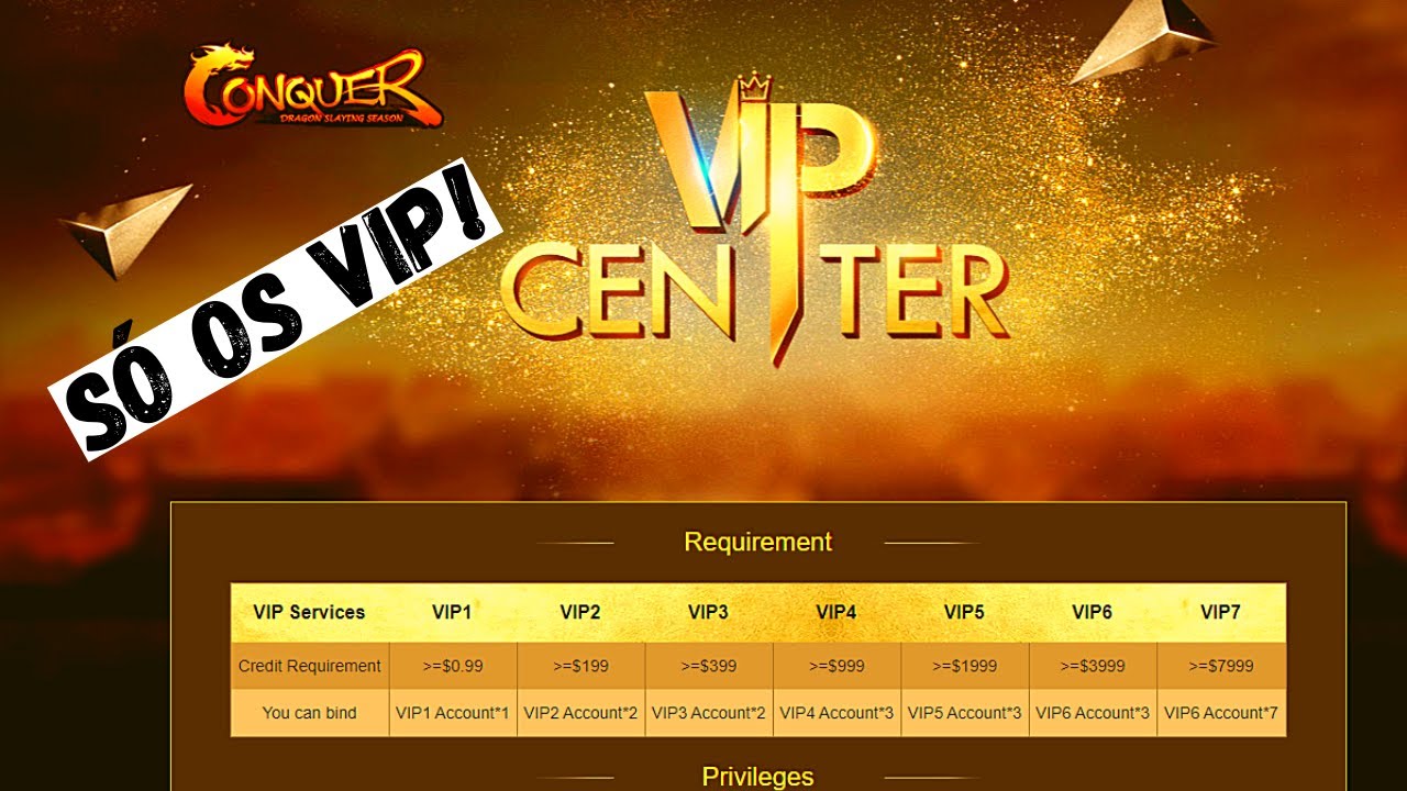 CONQUER ONLINE - Como funciona o VIP? - YouTube
