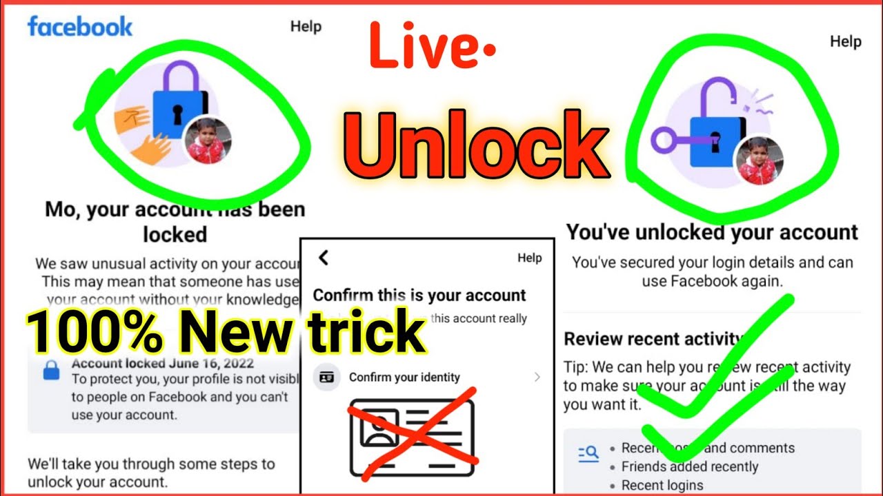 🥰Facebook Account Locked How To Unlock || How to unlock Facebook ...