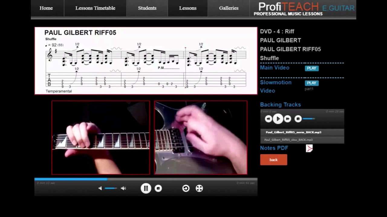 ProfiTEACH GUITAR: PAUL GILBERT RIFFS /backing tracks incl./ - YouTube
