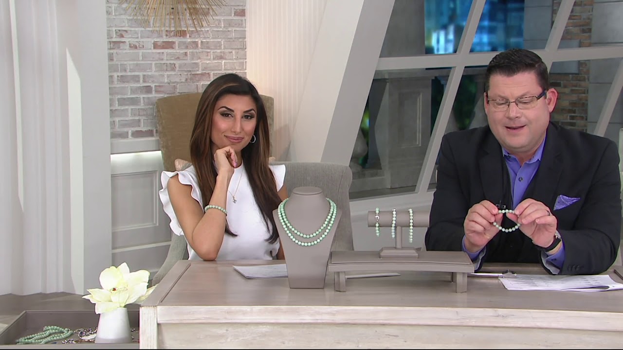 Burmese Jade Sterling Silver Bead Bracelet on QVC - YouTube