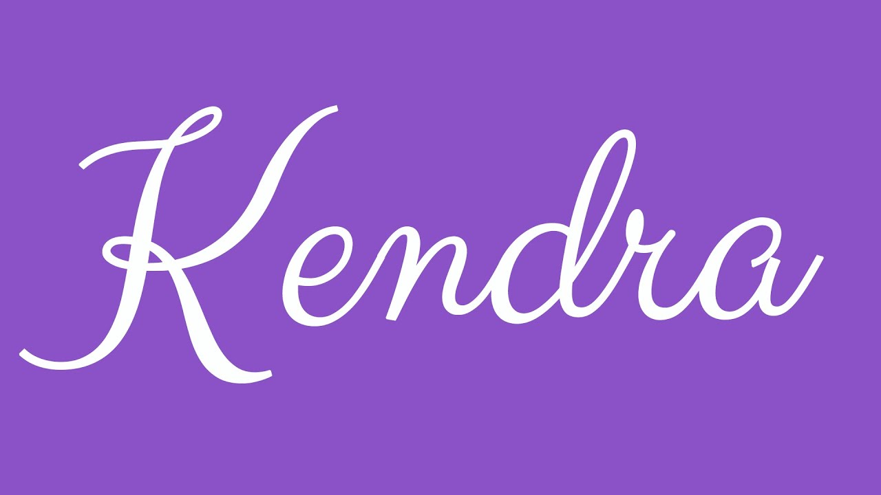 Learn how to Sign the Name Kendra Stylishly in Cursive Writing - YouTube