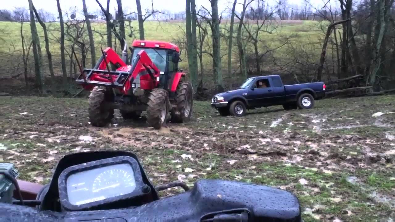 Ford Ranger stuck in the mud - YouTube