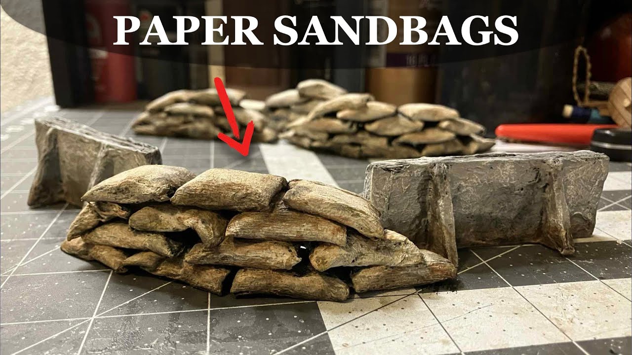 How to Make TRENCH SANDBAGS - Paper Craft Mini Terrain - Crusade in The ...