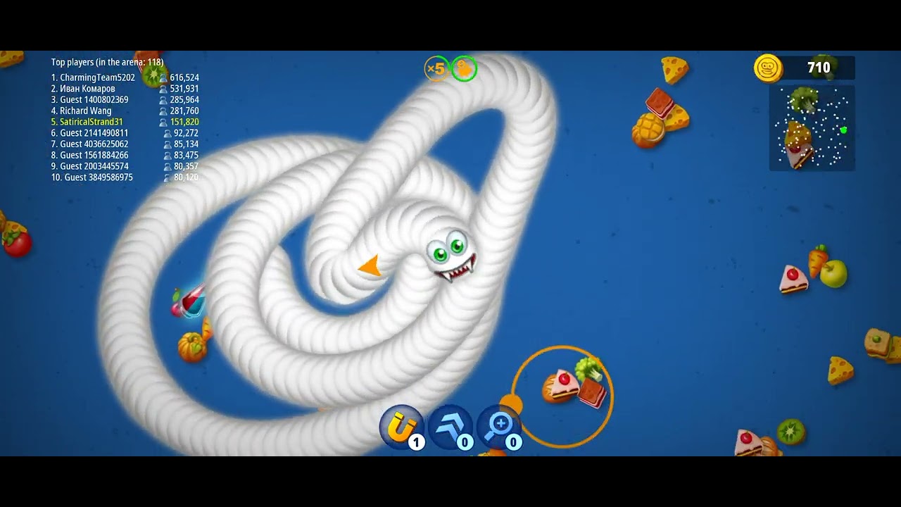 Worms zone game play mobile - YouTube