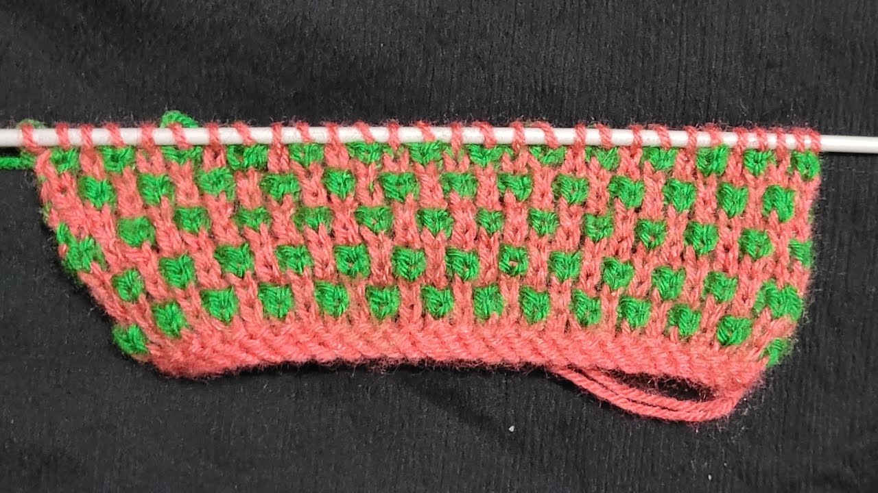 two colors mixed knit patterns designed - YouTube