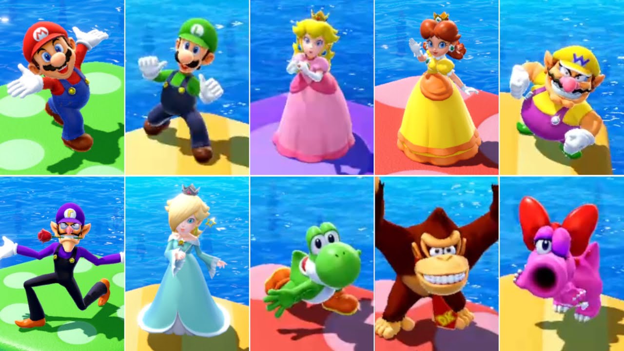 All Victory Animations - Mario Party SuperStars - YouTube