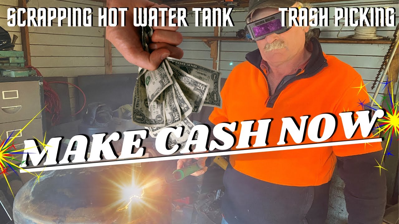 Scrapping hot water tank / Trash picking - YouTube