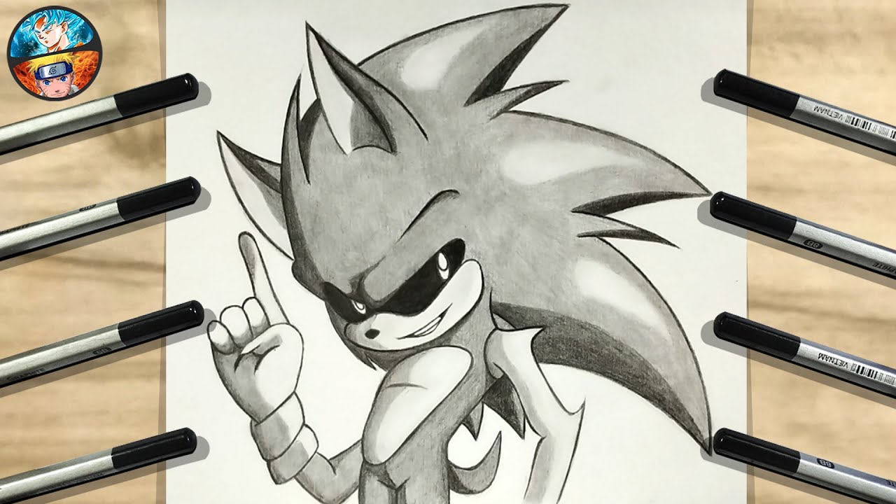 How to Draw SONIC EXE graphite pencil | pencil sketch - YouTube