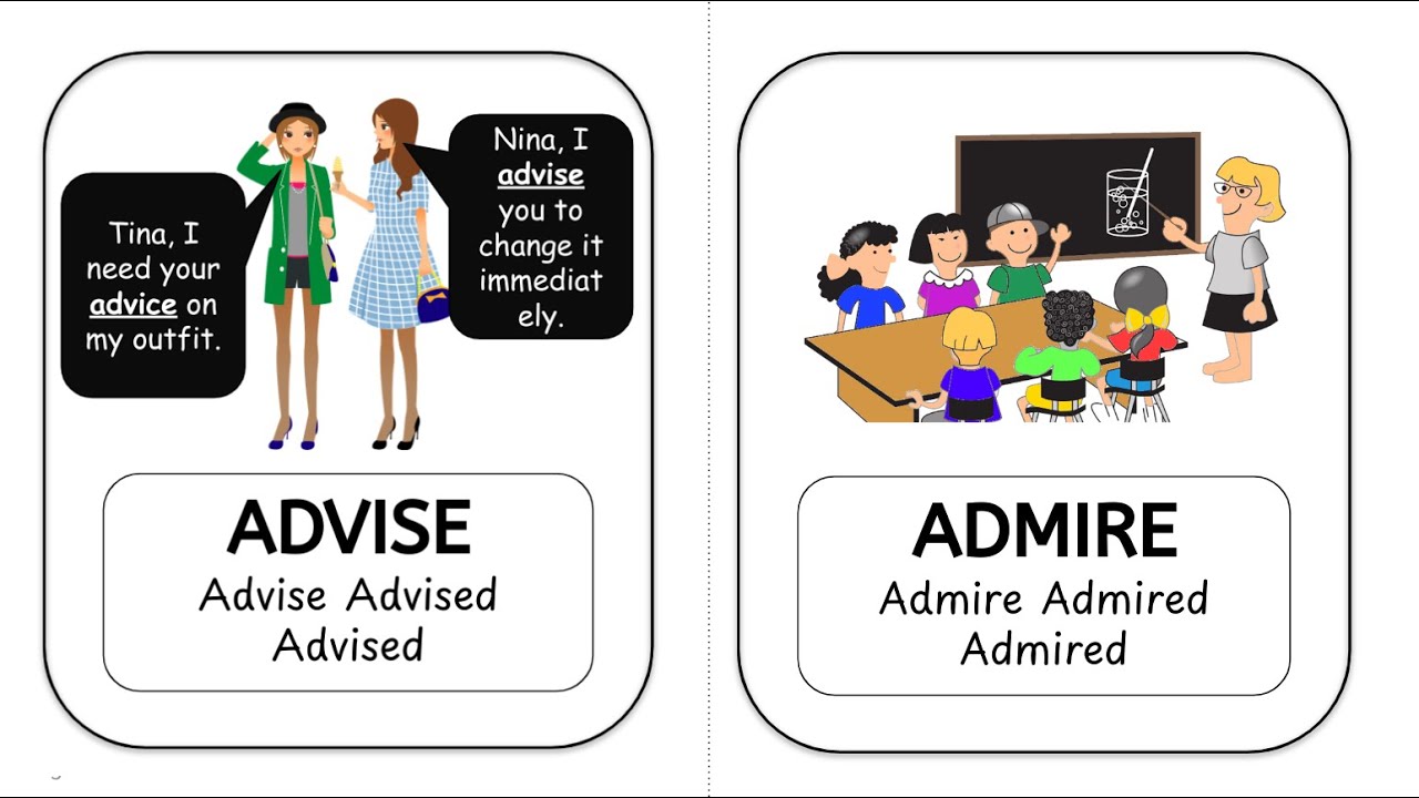 V43D: Three Basic Forms of Verbs - Admire, Advise, and Allow ...
