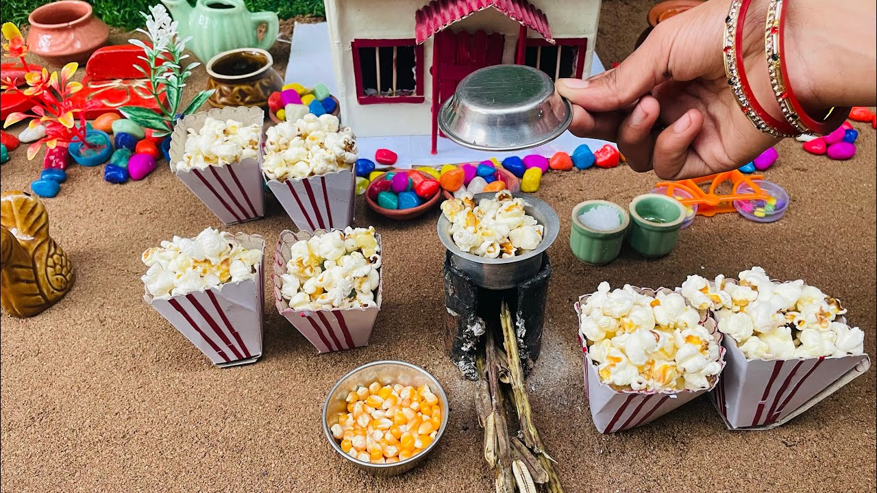 Miniature pop corn 🍿l act pop corn l homemade popcorn l NH mini food ...