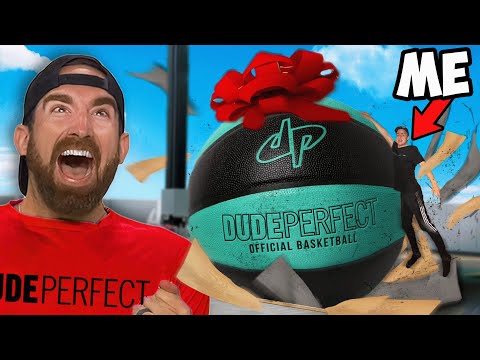 I Gifted Dude Perfect w/ Worlds Largest Basketball - YouTube