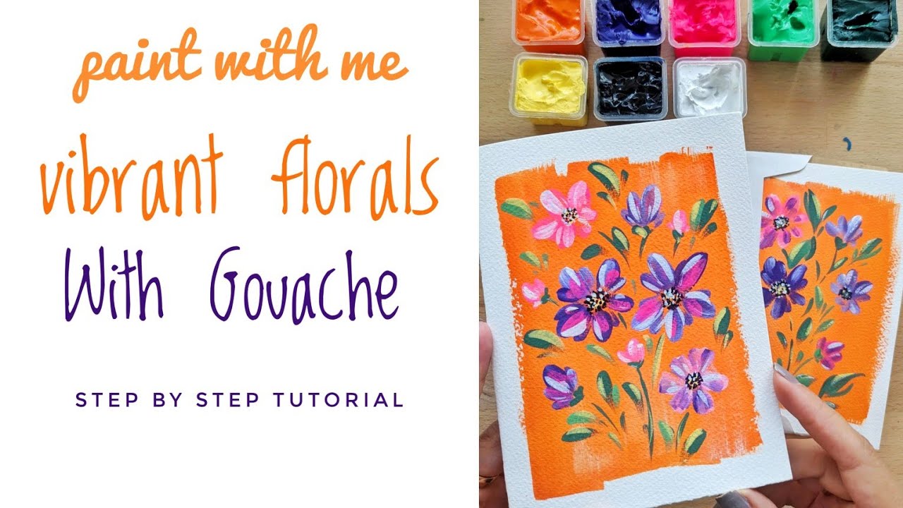 Gouache Tutorial for Beginners - Vibrant and EASY Flowers - YouTube