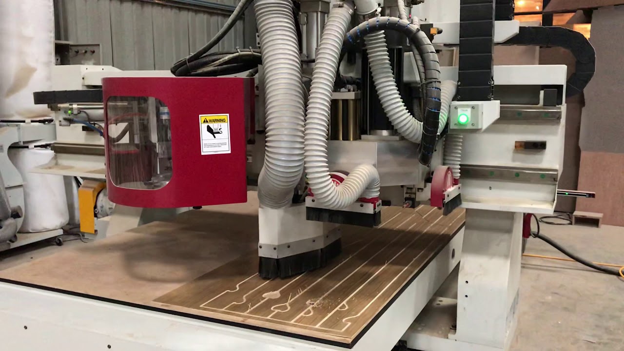 CNC Router cutting on veneer plywood - YouTube