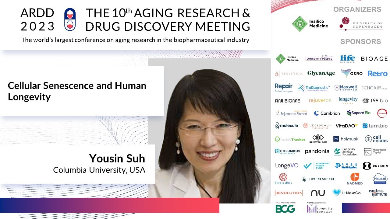 Yousin Suh at ARDD2023: Cellular Senescence and Human Longevity - YouTube