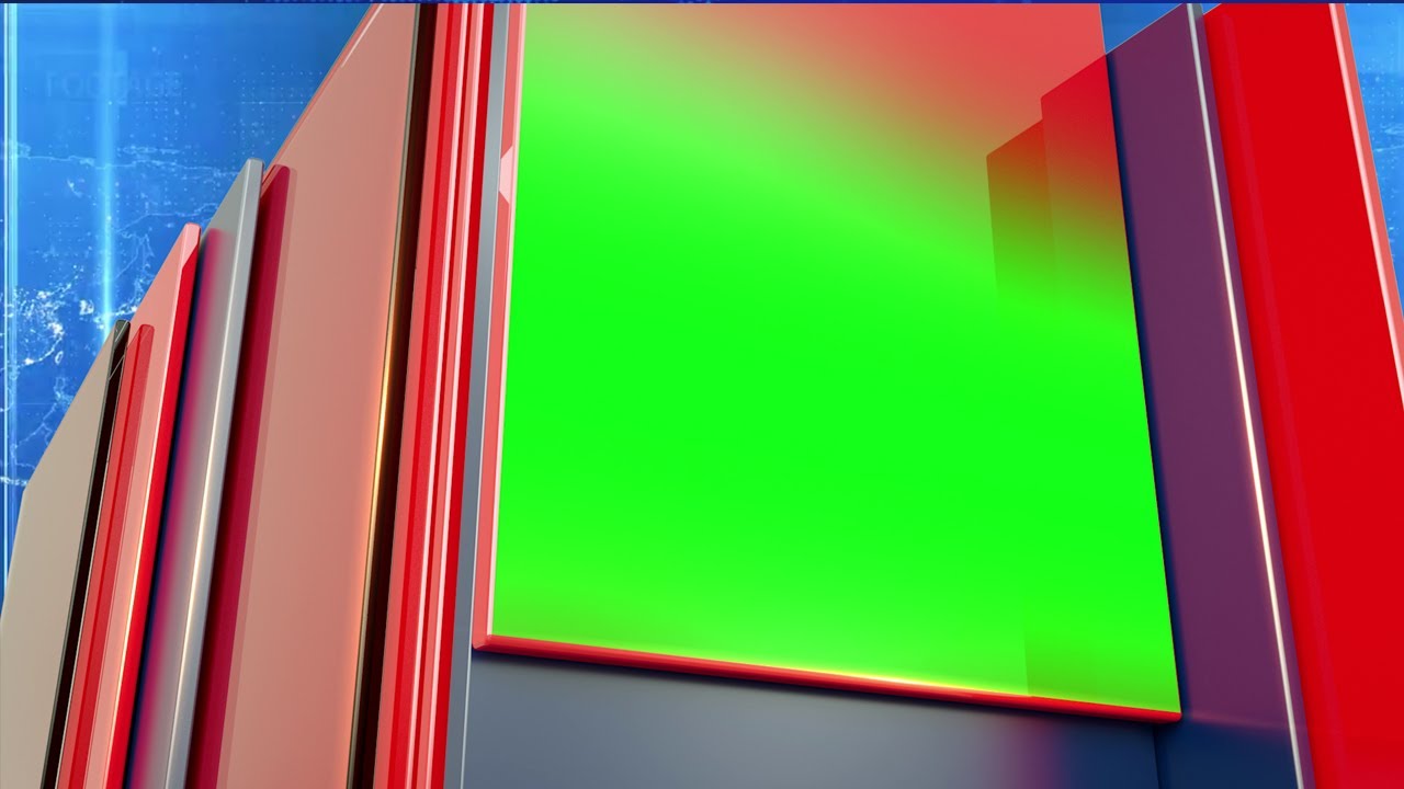 Red Block Panels Political Pomo with Green Screen and Plain Version ...