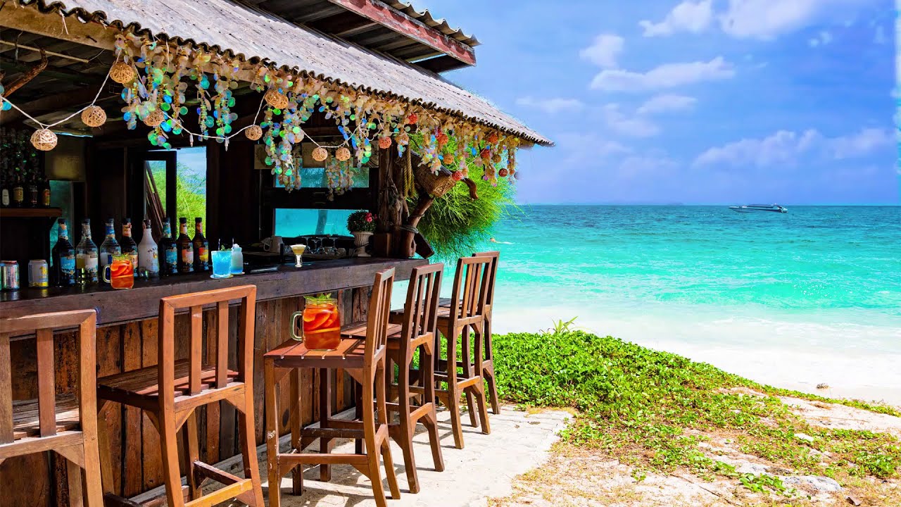 Cafe Shop Ambience Outdoor Seaside - Elegant Bossa Nova Jazz & Wave ...