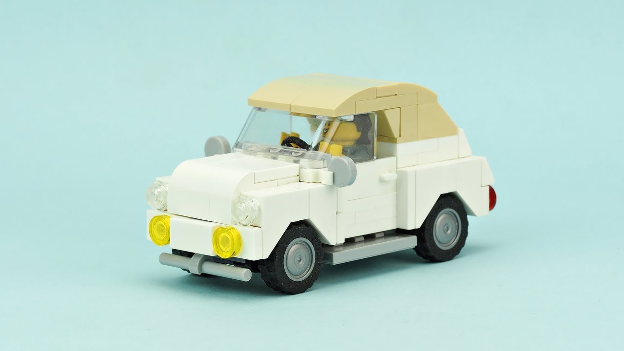 LEGO White Vintage Car MOC Building Instructions - YouTube